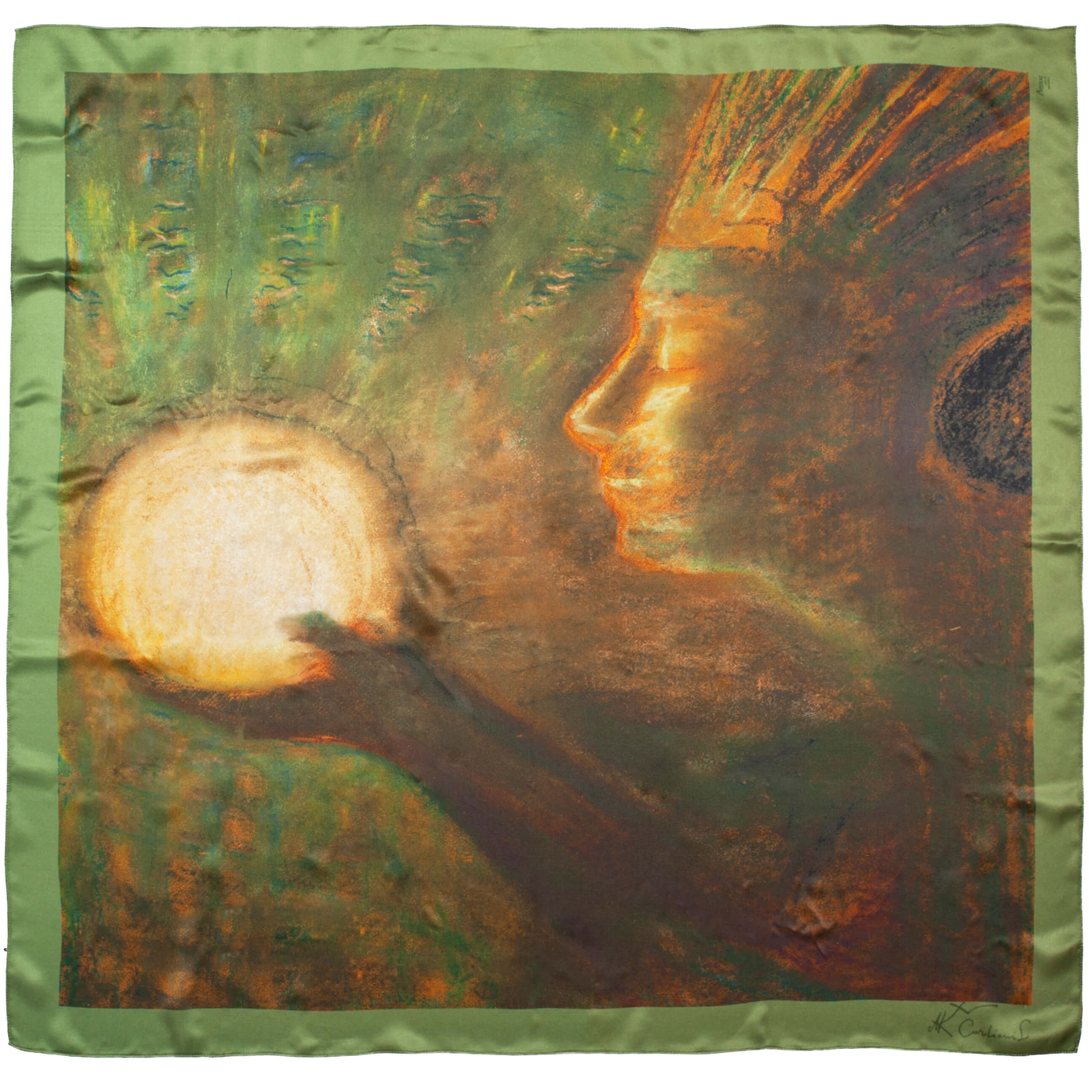 Šilkinė skara - „Bičiulystė“ su M.K. Čiurlionio paveikslu » Avenueart ...